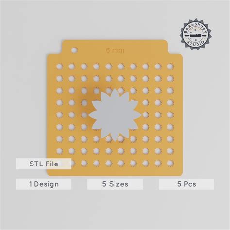 Flower Stencil Set 5 Sizes For Sprinkles And More Garden Floral Design For Edible Glitter