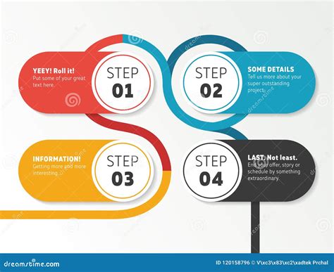 Infographics Number Timeline Template Stock Vector Illustration Of