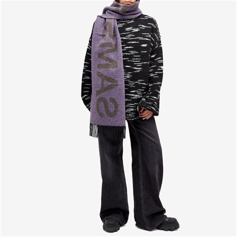 Samsøe Samsøe Samsoe Logo Scarf Peppercorn End Us