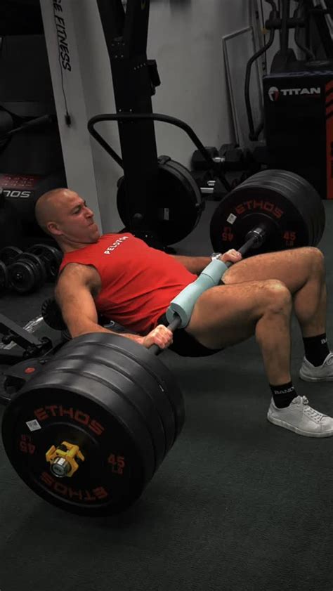 Barbell Hip Thrust Exercise Glutes Strength