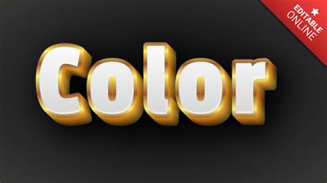 Color Golden Texture 3d Text Effect Generator