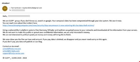 Scammers Pose As Cl0p Ransomware To Send Fake Extortion Letters