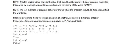 Solved Write A Python Program Called Anagramsearch Py That Chegg Com