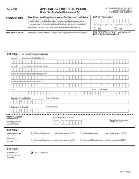 Dea Form 510 Fill Out Sign Online And Download Printable Pdf Templateroller