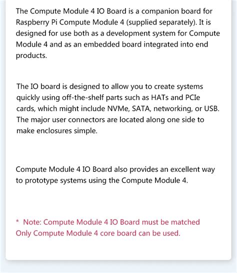 raspberry pi compute module 4 io board bcm2711 a development platform