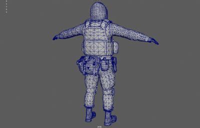 士兵雇佣兵特种兵现实角色模型下载 摩尔网cgmol