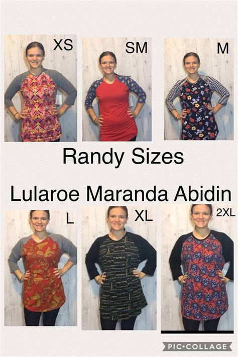 Randy Size Chart Comparison Sizes Xs 2xl Lularoe Styling My Style