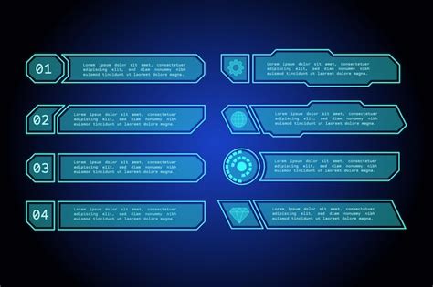 Premium Vector Futuristic Digital Interface Graphic Elements