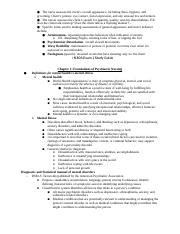 Exam Study Guide From Cohort Docx The Nurse Assesses The Client S Overall Appearance