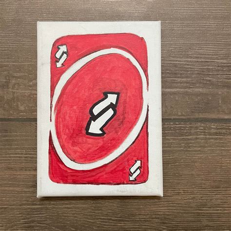 Red Uno Reverse Card Etsy