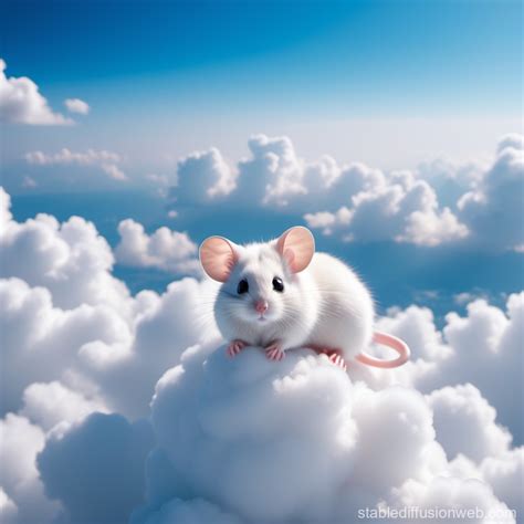 Cloud Mouse Floating Mid Air Stable Diffusion Online