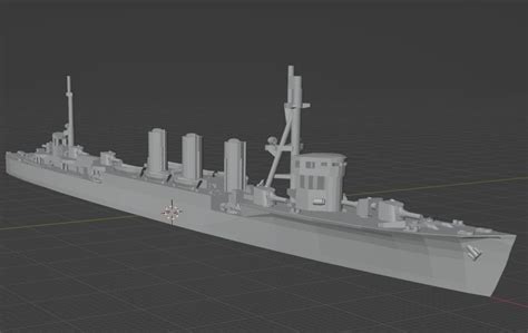 Japanese Nagara Class Light Cruiser By Allans Corner Wargaming3d