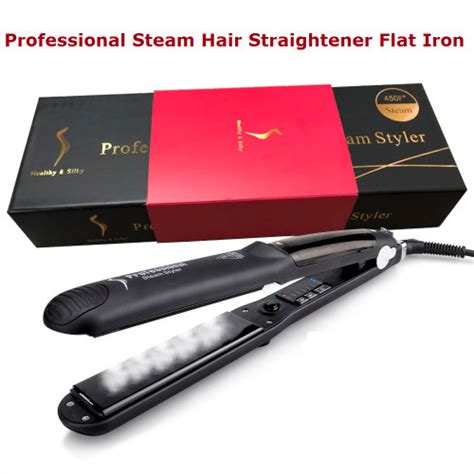 2018 Professional Steam Hair Straightener Flat Iron 230c 450f 2 In 1