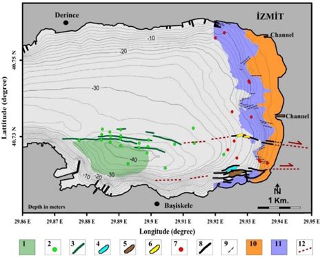 the sea bottom structural features and their areal distributions download scientific diagram
