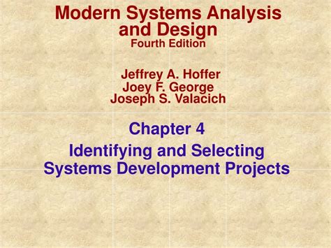Ppt Chapter 4 Identifying And Selecting Systems Development Projects
