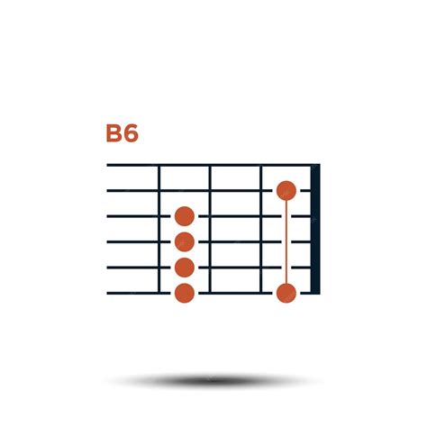 Premium Vector B6 Basic Guitar Chord Chart Icon Vector Template