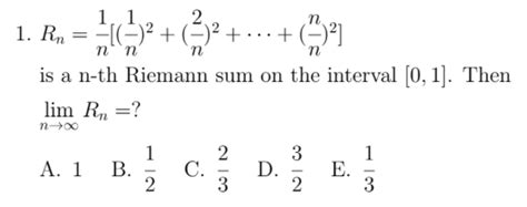 Solved Riemann Sum Problem Can Someone Please Show Me How