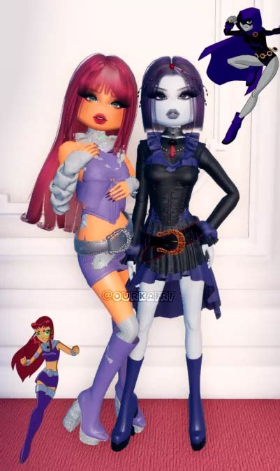 Dti Dress To Impress Starfire And Raven Teen Titans Cosplay Outfit