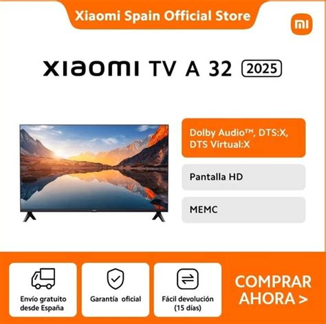 Xiaomi Tv A Pantalla Hd Dolby Audio Dts X Dts Virtual X Memc Smart Tv Electr Nica