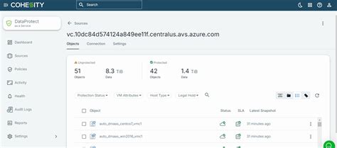 recover vms on avs sources