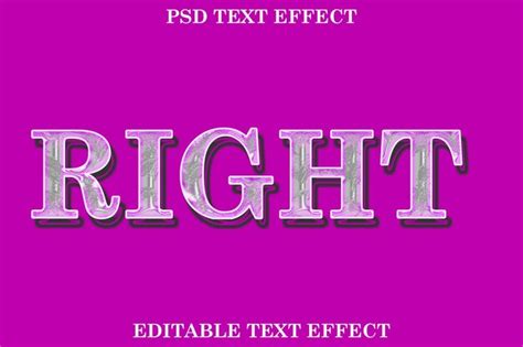 premium psd right text effect psd file