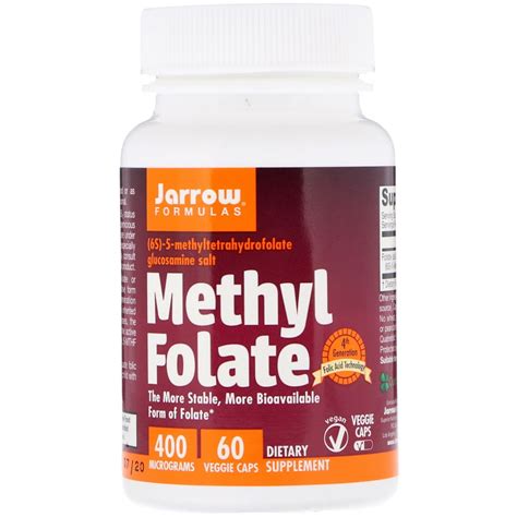 Jarrow Formulas Methyl Folate 400 Mcg 60 Veggie Caps Byclue