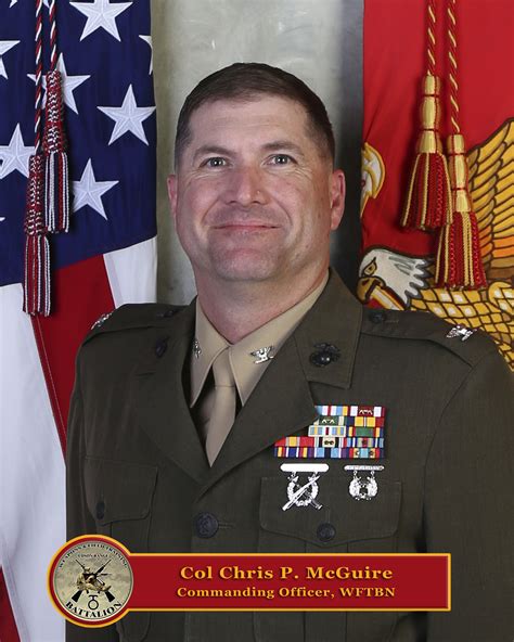 Colonel Chris P Mcguire Marine Corps Recruit Depot San Diego Biography