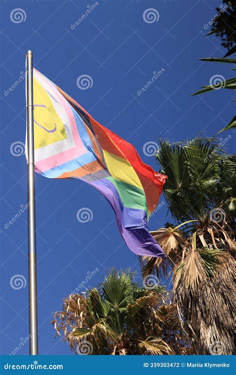 Intersex Inclusive Redesign Of The Progress Pride Flag Stock