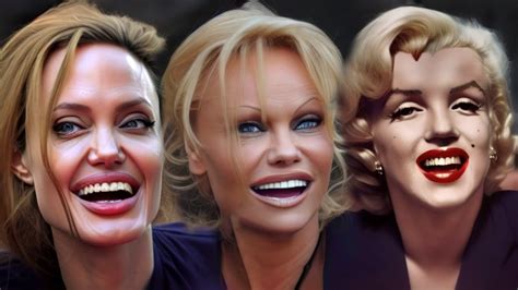 Angelina Jolie Pamela Anderson And Marilyn Monroe A I Generated Laughing Remix Youtube