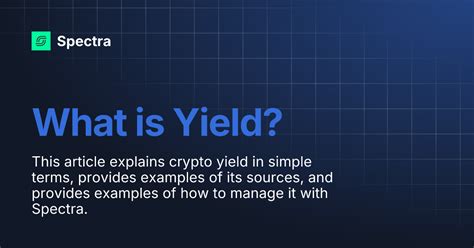 What Is Yield Spectra
