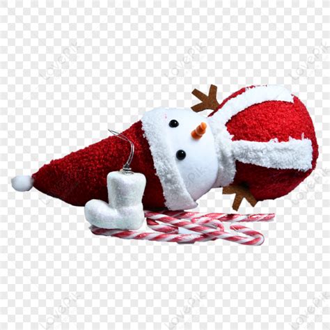 그의 액세서리와 함께 북유럽 눈사람사탕 과자나무 손콘 모자 Png 일러스트 무료 다운로드 Lovepik
