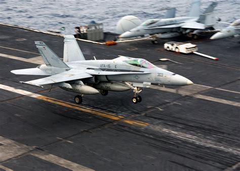 An F A 18 Hornet Assigned To The Valions Of Strike Fighter Squadron