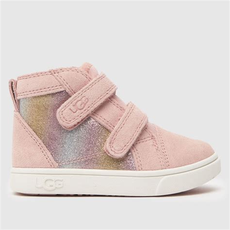 UGG Pale Pink Rennon Ii Glitter Girls Babe Trainers ShoeFreak