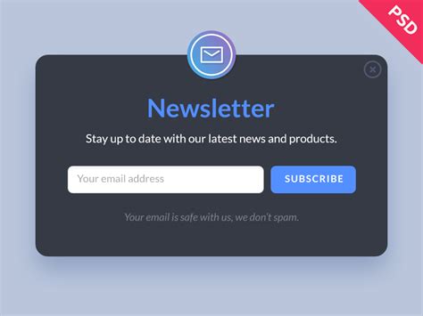 Free Newsletter Form Psd Newsletter Website Free Newsletter Website Sign Up
