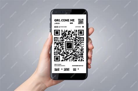 Premium Photo Qr Code Scan Me Template With A Smartphone For
