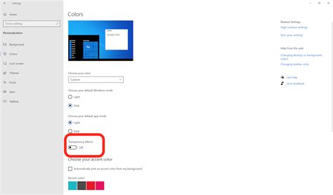 Enable Or Disable Transparency On Windows