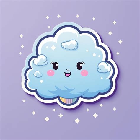 Premium Ai Image A Cartoon Character With A Cloud That Says Hello