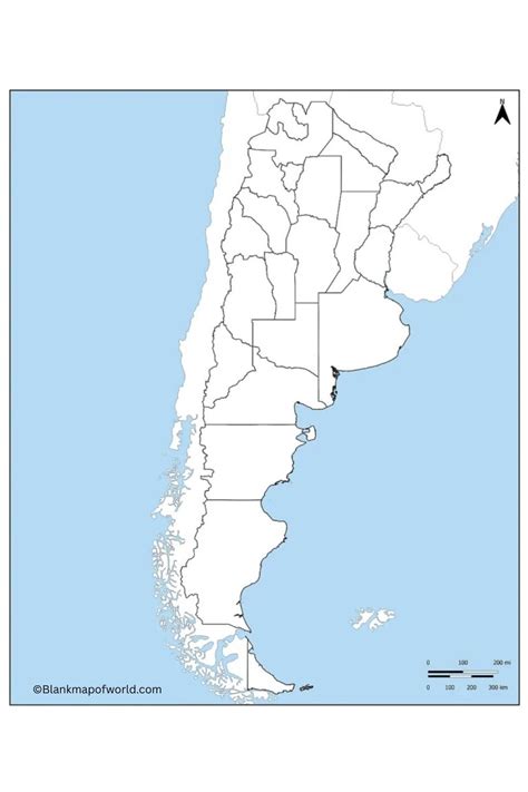 Blank Map Of Argentina Printable Outline Map