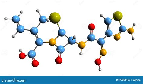 3d Image Of Cefdinir Skeletal Formula Stock Illustration Illustration