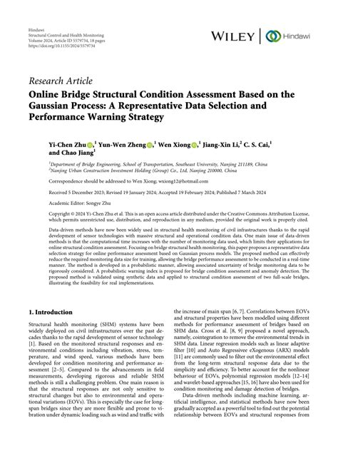 Pdf Online Bridge Structural Condition Assessment Based On The Gaussian Process A