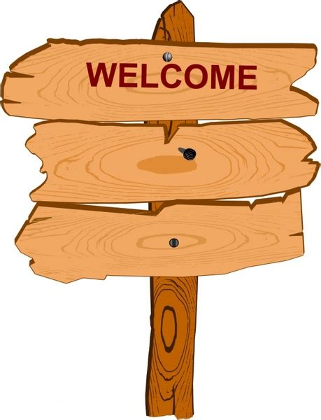 Cartoon Wooden Sign Free Vector Download 27578 Free Vector For