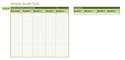 Excel Spreadsheet Template For Auditing Excel Templates