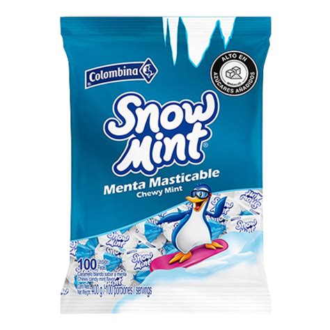 Menta De Nieve Chewy Mints Bolsa De 100 Unidades Bundle Con Gomitas