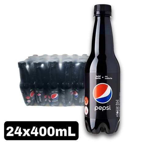 Pepsi Black Zero Sugar Drink 24 Bottles 400ml