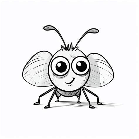 Premium Ai Image Treehopper Art Outline Hand Drawn Cute Coloring Book Kawaii Line Art