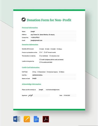 13 Donation Form Examples To Download