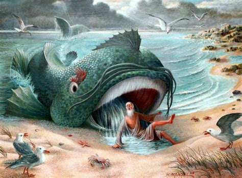 Pin By Vicky Sehgal 🌹🌹ankur Narula On Jai Masih Ki Bible Art Jonah And The Whale Biblical Art