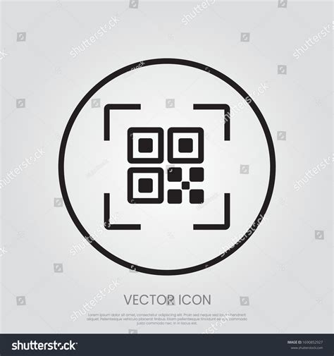 Qr Code Icon Stroke Outline Style เวกเตอร์สต็อก ปลอดค่าลิขสิทธิ์