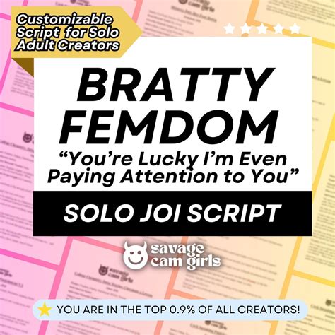 Femdom Humiliation Script For Solo Creators Dominatrix Script