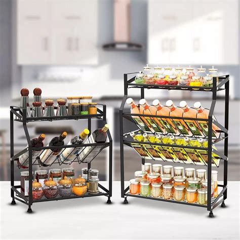 Sg Stock Spice Rack Countertop Storage Shelf Organizer Rustproof